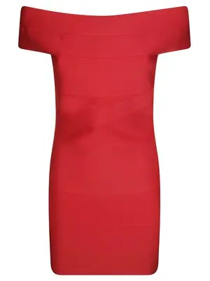 ROTATE BY BIRGER CHRISTENSEN Mini Fitted Knit Dress