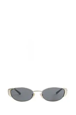 Gucci Metal Oval Sunglasses With Interlocking G Detail