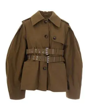 GANNI Double-belt Trench Coat