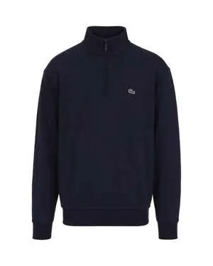 Lacoste Lacoste Men's Quarter-Zip Pullover Sweatshirt Navy Blue