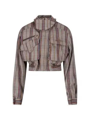 VIVIENNE WESTWOOD Cropped Plaid Utility Jacket