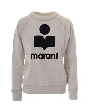 MARANT ETOILE Logo" Crewneck Sweatshirt - Ecru