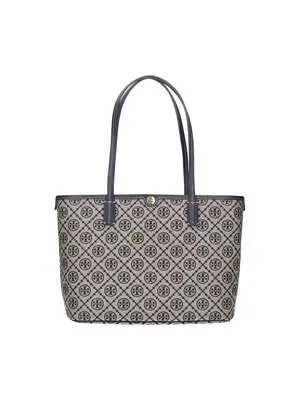 Tory Burch Monogram Jacquard Tote Bag - Blue