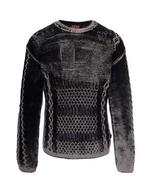 DIESEL® Textured Knit Crewneck Sweater - Black