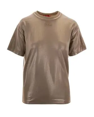 DIESEL® DIESEL Metallic Short Sleeve Crewneck T-Shirt Sandy/beige
