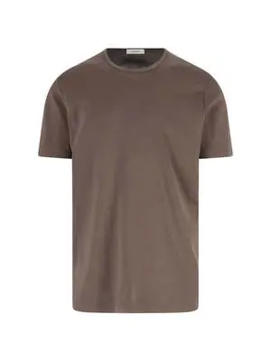LEMAIRE Crewneck T-shirt - Brown