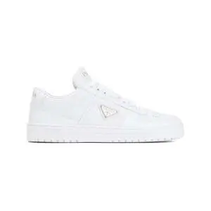 Prada Downtown Leather Sneakers - White