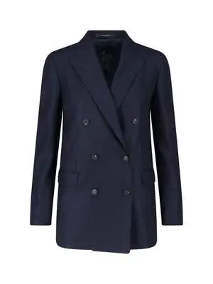 Tagliatore Double-breasted Wool Cashmere Blazer