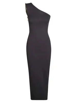Elisabetta Franchi One-shoulder Knit Dress With Zipper Detail
