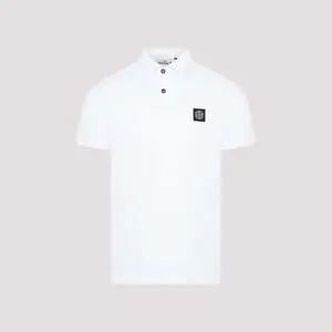 Stone Island Classic Cotton Polo Shirt For - White