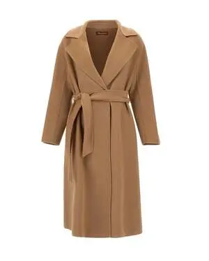 Max Mara Long Belted Wrap Coat - Cammello
