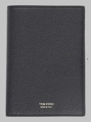TOM FORD Leather Passport Holder, 15 Cm X 10 Cm - Black