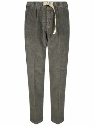 WHITE SAND Velvet Pinstripe Pants - Verde