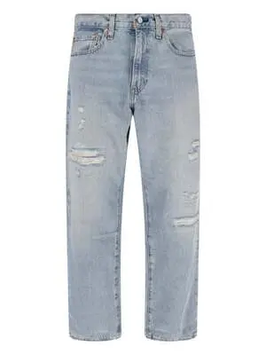 LEVI'S STRAUSS Distressed Straight-leg Jeans - Light Blue