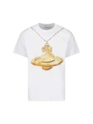 VIVIENNE WESTWOOD Graphic Print Cotton T-shirt - White