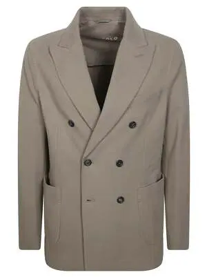 CIRCOLO 1901 Double Breasted Cotton Blend Blazer - Beige