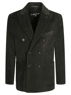 CIRCOLO 1901 Double Breasted Cotton-blend Velvet Blazer