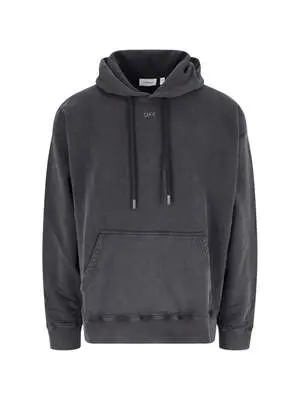 Off-White Oversized Cotton Hoodie - Black