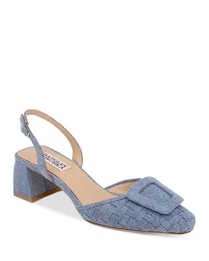 Badgley Mischka Yaneli Slingback Pumps - Light Denim