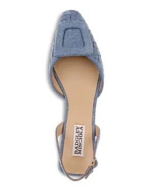 Badgley Mischka Yaneli Slingback Pumps - Light Denim