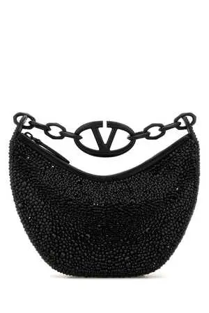 Valentino Garavani Mini Embellished Leather Hobo Handbag