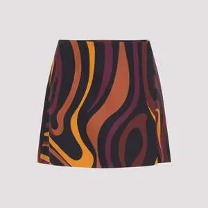 Emilio Pucci Pucci Printed Silk Mini Skirt Multicolour