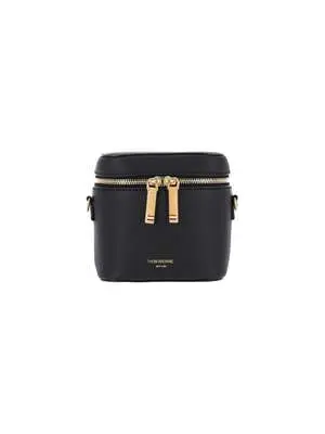 Thom Browne Mini Pebbled Leather Crossbody Bag - Black
