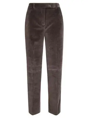 CIRCOLO 1901 Straight Fit Velvet Pants In Smooth Velour
