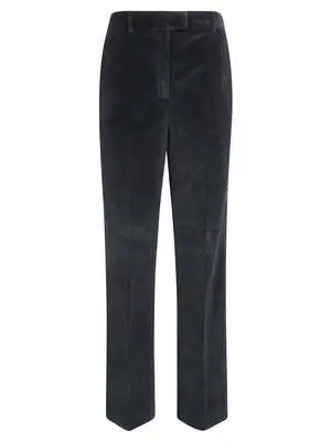 CIRCOLO 1901 Straight-leg Smooth Velvet Pants - Nero