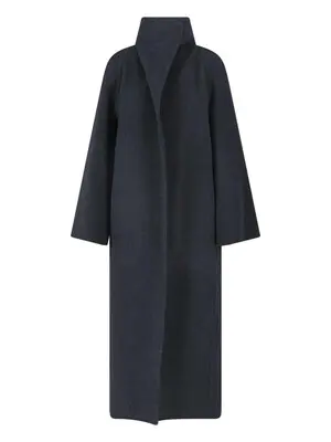 Khaite Oversized Wool Wrap Coat With High Collar