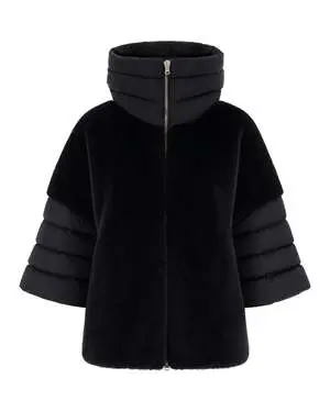 Herno Mixed Media Faux Fur Puffer Jacket