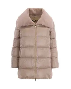 Herno Puffer Coat With Oversized Faux Fur Collar