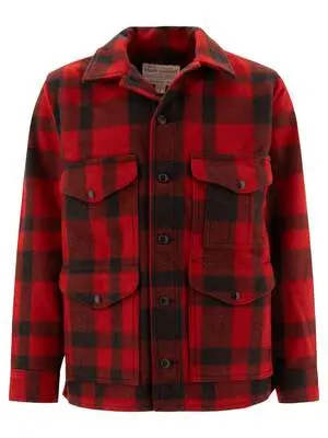Filson Mackinaw Wool Plaid Short Jacket - Red