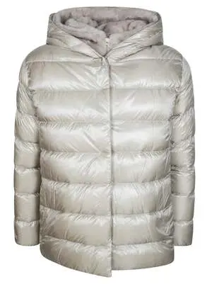 Herno Quilted Puffer Jacket With Fur Lined Hood