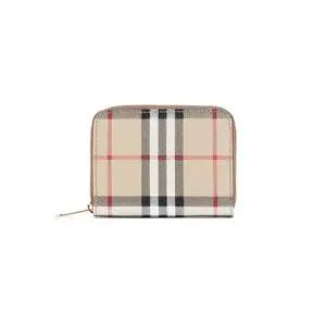 Burberry E-canvas Mini Wallet For - Printed