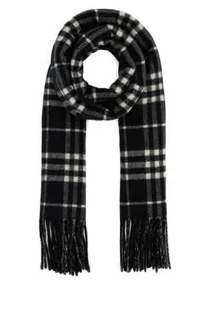 Burberry BURBERRY The Embroidered Cashmere Scarf Checked