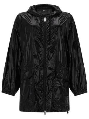 Herno Hooded Lightweight Windbreaker Jacket With Glossy Finish