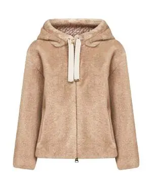 Herno HERNO Hooded Faux Fur Zip Jacket Chantilly