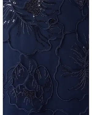 Adrianna Papell Sleeveless Embroidered Gown