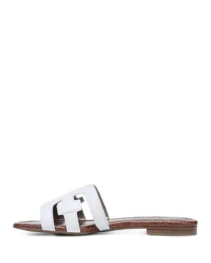 Sam Edelman Bay Slide Sandals - White Leather