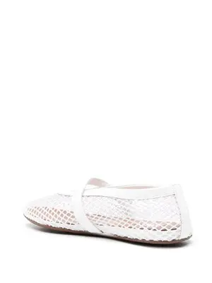 Alaïa Fishnet Leather Ballets