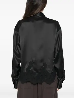Ermanno Scervino Lace Trimmed Silk Shirt