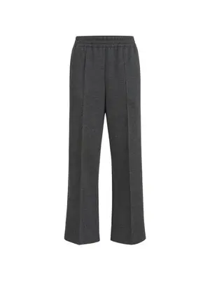 Brunello Cucinelli Cotton And Cashmere Trousers - Grey
