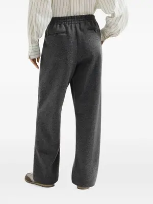 Brunello Cucinelli Cotton And Cashmere Trousers - Grey