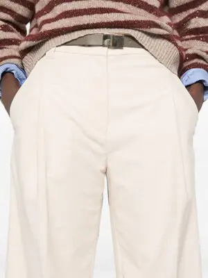 Brunello Cucinelli Cotton Wide-leg Trousers