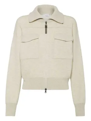 Brunello Cucinelli Cashmere Zip-up Cardigan