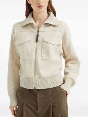 Brunello Cucinelli Cashmere Zip-up Cardigan