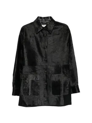 ALYSI Leather Overshirt