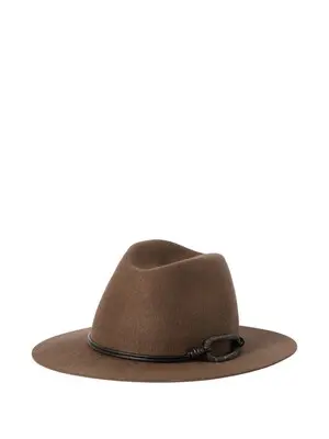 Brunello Cucinelli Felt Fedora Hat - Brown