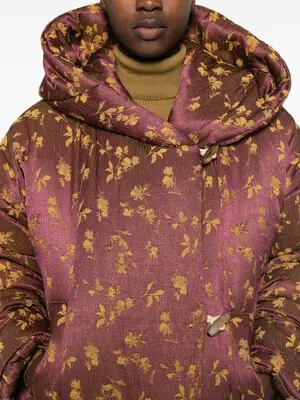 Dries Van Noten Vacali Printed Padded Jacket - Purple